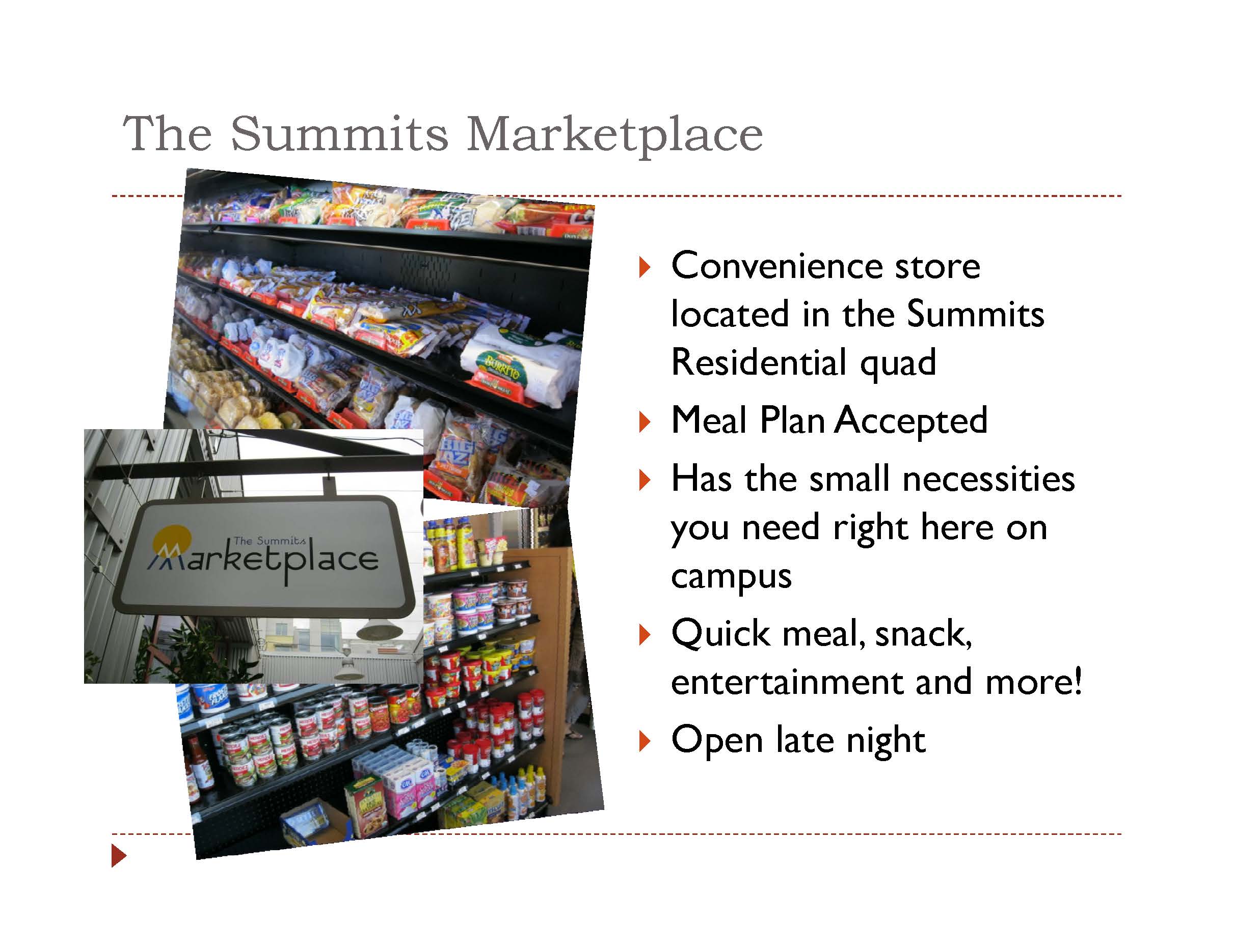 Summits Marketplace | Dining Services